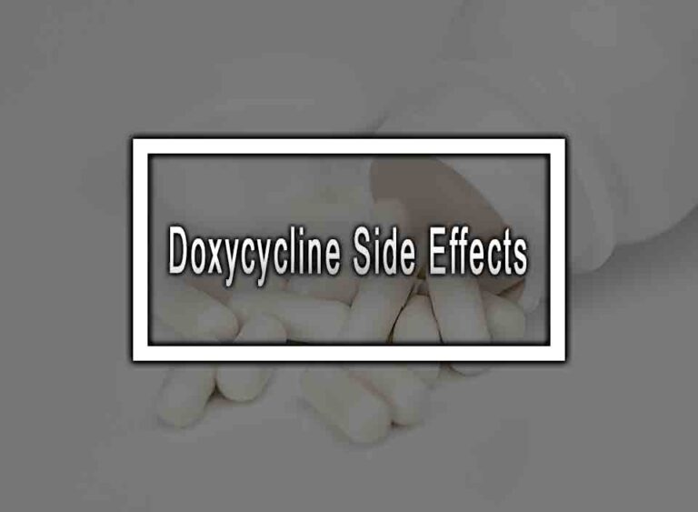 5 Doxycycline Side Effects